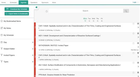 technical program and scheduler