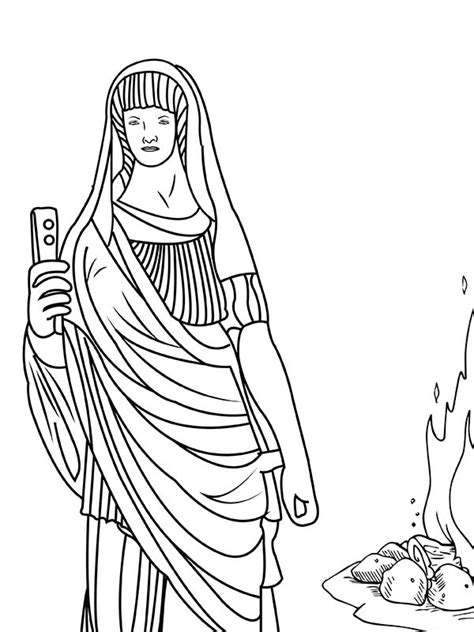 Hestia Coloring Page
