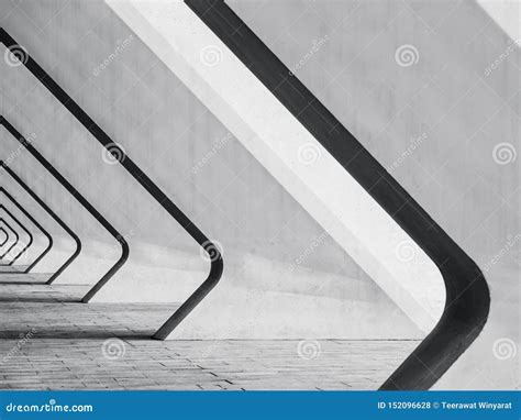Architecture Details Modern Building Concrete Bias Columns Space Perspective Abstract Background