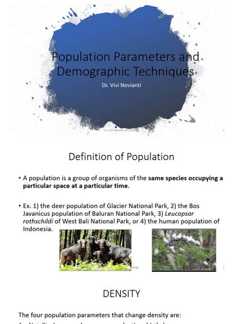 Week 7 Population Parameters And Demographic Techniques Pdf