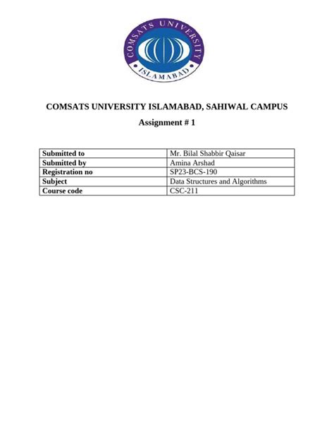 Assignment Dsa Lab Pdf