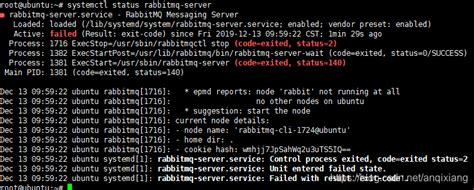 解决rabbitmq启动报错“node Rabbit Not Running At All”rabbitmq Node Not