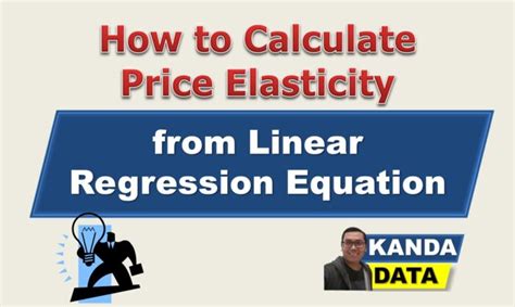 Calculating Elasticity From The Regression Equation Archives KANDA DATA