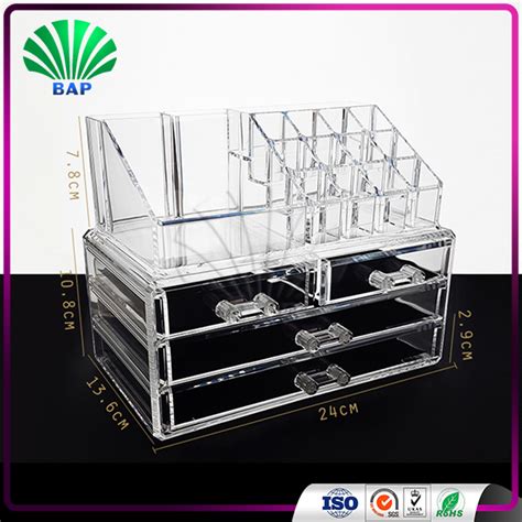 Buy 3 Tier Acrylic Display Stand Clear Cosmetic Display Case Desktop Vanity Display Case