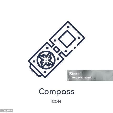 Linear Compass Icon From Army Outline Collection Thin Line Compass