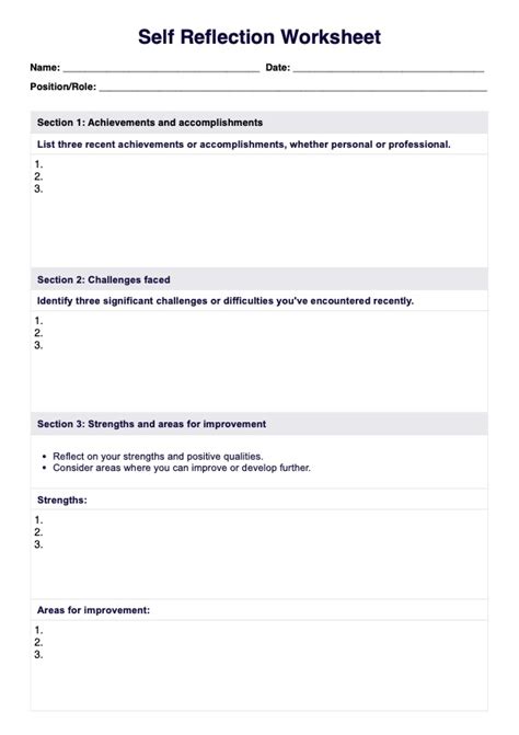 Self Reflection Questions And Example Free Pdf Download Self Reflection Questions And Example Free Pdf Download