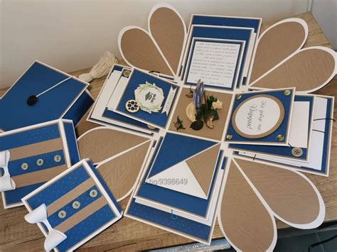 Експлодираща кутия за бял Картичка плик албум Ръчно изработени Здравейте приятели