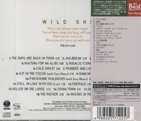 Thin Lizzy Wild One The Very Best Of Thin Lizzy Japanese Shm Cd