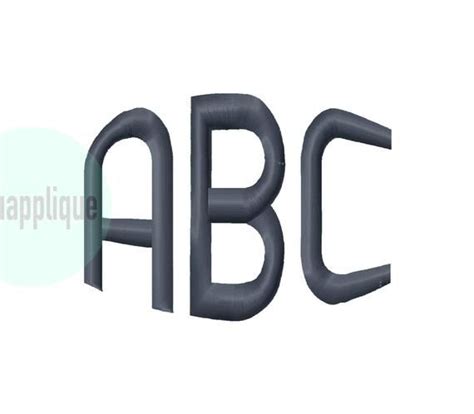 5 Sizes Block Monogram Font Embroidery Design