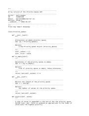 Priority Queue Array Py Array Version Of The Priority Queue ADT