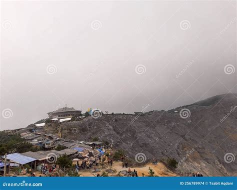 White Crater Or Tangkuban Perah Which Is Located In The Upper Part Of