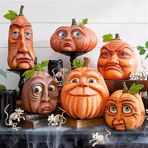 Pumpkin Face Halloween Six Combinations Pumpkin Fi Grandado