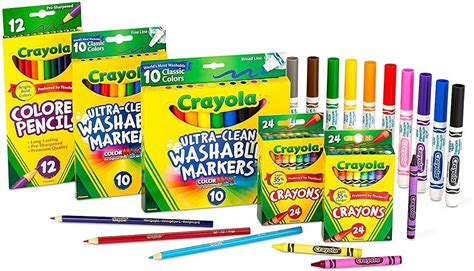 Crayola Art Supplies Set 80ct Crayons Markers And Colored
