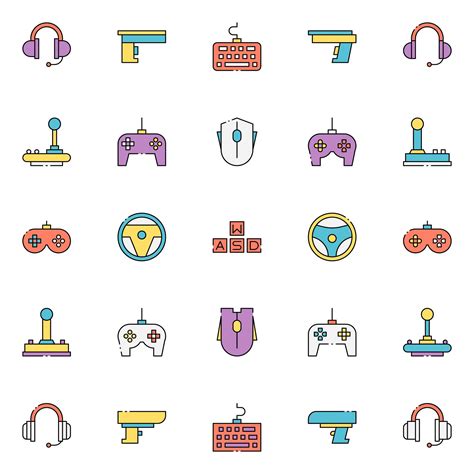 Colored Game Controller Icons