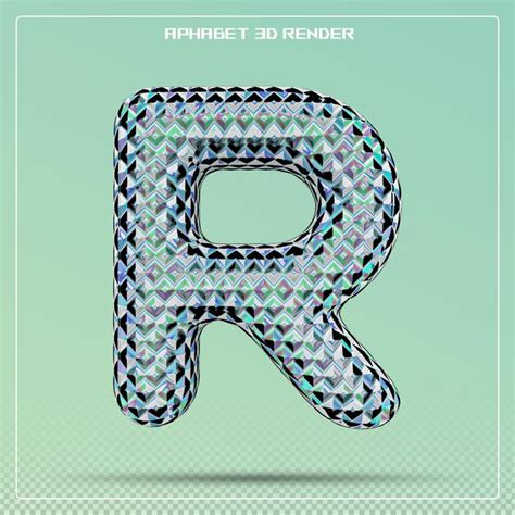 Premium Psd Gradient Letter R Font Bubble Alphabet 3d Render