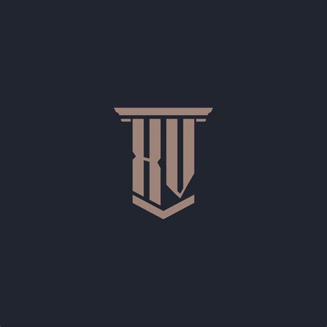 XV Initial Monogram Logo With Pillar Style Design Vector Art At Vecteezy