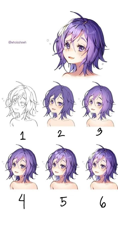 How To Color Hair Digital Art Soft Shading Tutorial How To Color