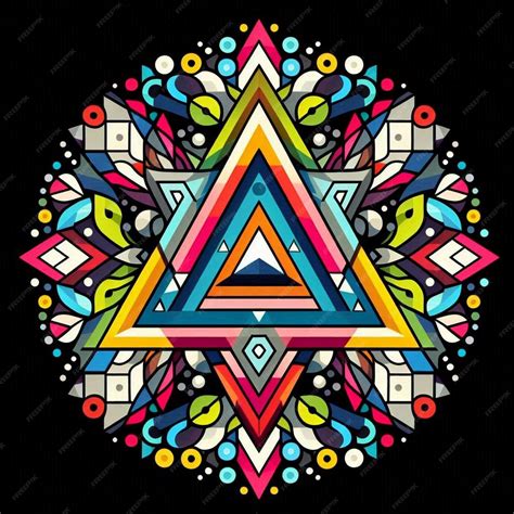 A Triangle With A Triangle In The Middle And The Word Triangle On The Bottom Premium Ai