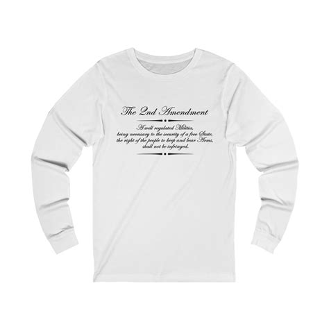 The 2nd Amendment Jersey Long Sleeve Tee White