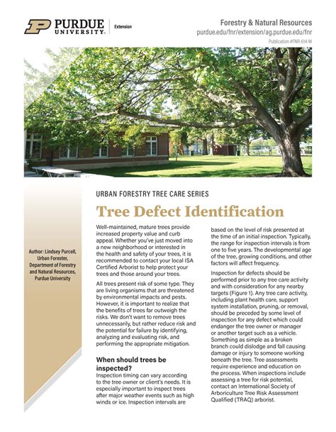 Tree Defect Identification Purdue Extension Forestry Natural Resources