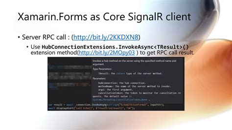 Xamarin Form Using Aspnet Core Signalr Client Ppt