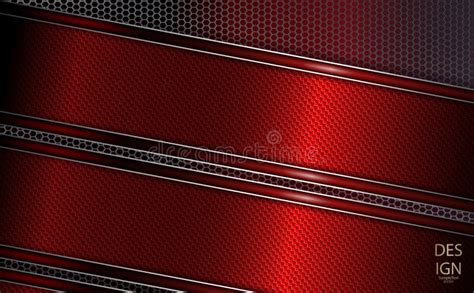 Abstract Red Embossed Composition With A Frame With A Textured Border Stock Vector