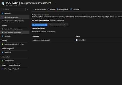 Configurar Uma Avaliação De Práticas Recomendadas Sql Server