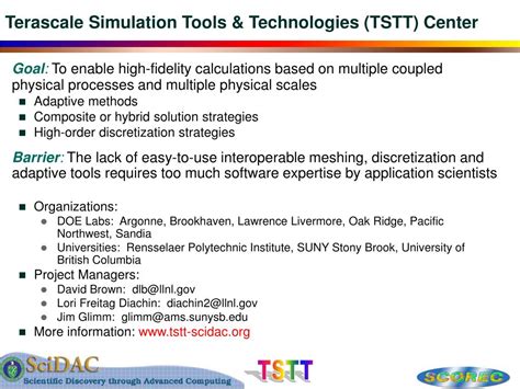 ppt maximizing mesh based simulations with tstt interface powerpoint