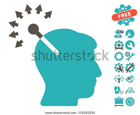 Optical Neural Interface Icon Bonus Settings Stock Vector Royalty Free