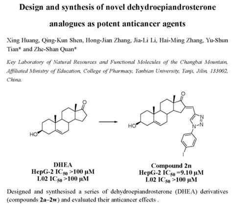 Design And Synthesis Of Novel Dehydroepiandrosterone Analogues As