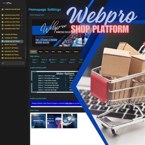 Webpro Shop E Commerce Store Management Site Webpro Builder