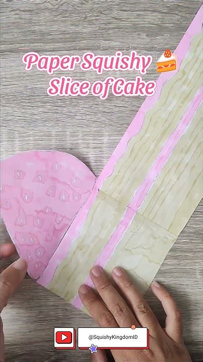 Paper Squishy Slice Of Cake 🍰 With Cherry 🍒 On Top Papersquishy Diy