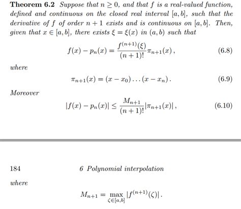 Numerical Methods Convergence Of An Interpolating Polynomial