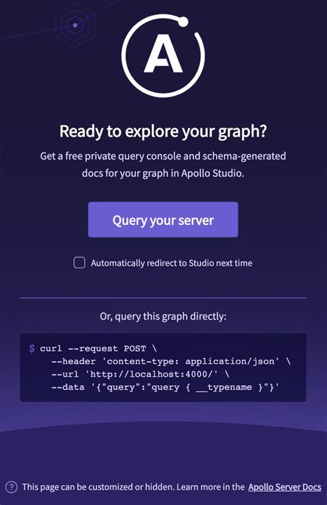 Get Started With Apollo Server Apollo Graphql Docs