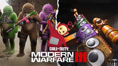Teletubbies Tracer Pack Showcase And Release Date Mw3 Warzone Wubz And Friendz Teletubbies Skins