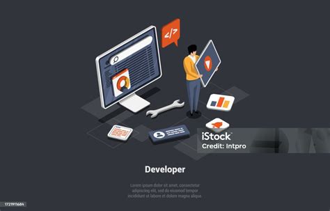 Software Development Coding Process Concept Programmer Or Web Developer
