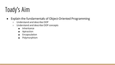 Object Oriented Programming Ppt