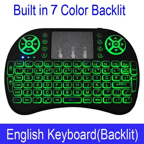 Backlit Mini Wireless Keyboard Keyboard With Touchpad Keyboard Control Key