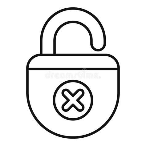 Unlock Tool For Padlock Accessing System Stock Illustration