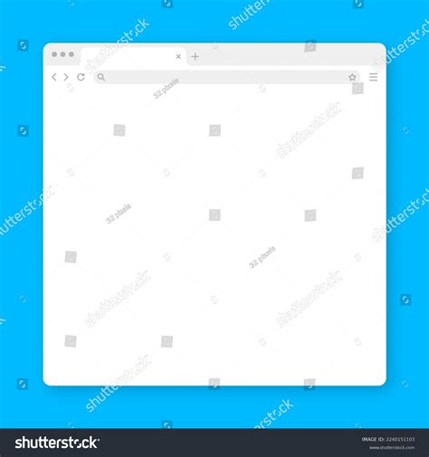 Blank Web Browser Window Tab Toolbar Stock Vector Royalty Free