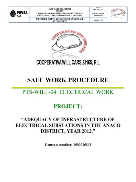 Safe Work Procedure Download Free Pdf Occupational Safety And Health Safety
