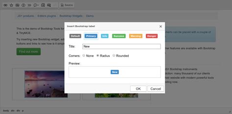 Js Bootstrap Widgets Overview
