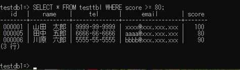 Postgresqlでテーブルのデータを取得する【select】 前向きアプリ屋の備忘録
