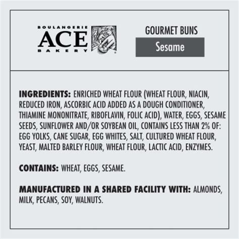 Ace Bakery® Sesame Gourmet Burger Buns 4 Ct 10 4 Oz Frys Food Stores