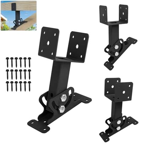 Wpbhk 3pcs Roof Riser Brackets Kit Pergola Roof Riser Beam Bracket Pergola Support Brackets