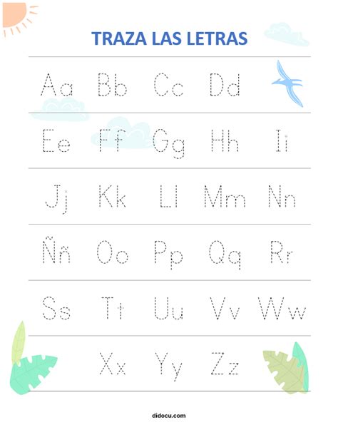 Plantilla Para Trazo O Trazado De Letras Del Abecedario En Pdf Listo