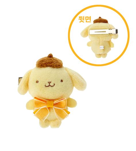 일본 정품 산리오 리본 마스코트 헤어클립 헤어핀 마스코트핀 삔 폼폼푸린 에이블리