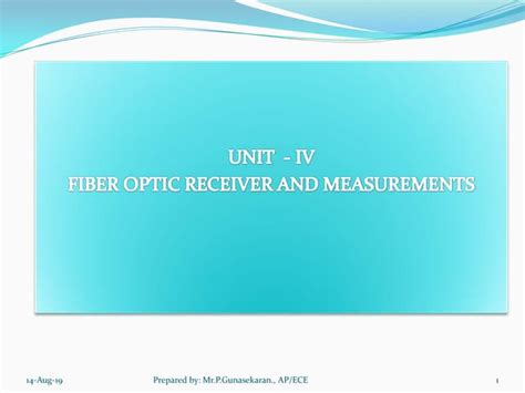Fiber Optic Receiver Pdf