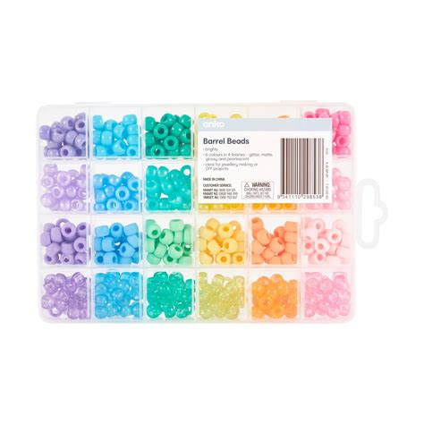 Barrel Beads Set Brights Anko Target Australia