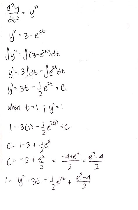 Solved Solve The Initial Value Problem 3 E2 Y1 2 Y1 1 Dt 2 Course Hero